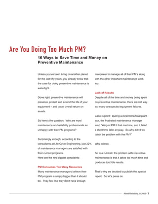 Doing Too Much PM Report | PDF