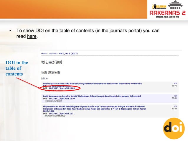 DIGITAL OBJECT IDENTIFIER (DOI) | PPT
