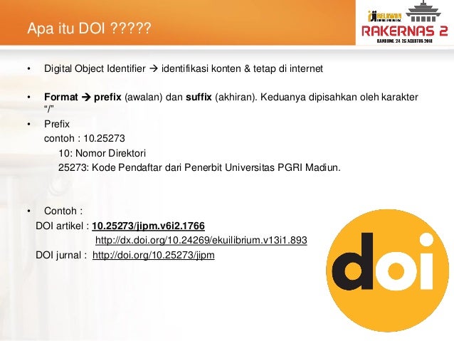 DIGITAL OBJECT IDENTIFIER (DOI) DIGITAL OBJECT IDENTIFIER (DOI)