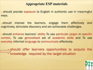 Do it yourself an approach in esp course design | PDF