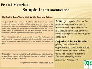 Do it yourself an approach in esp course design | PDF