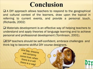 Do it yourself an approach in esp course design | PDF