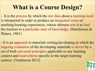 Do it yourself an approach in esp course design | PDF