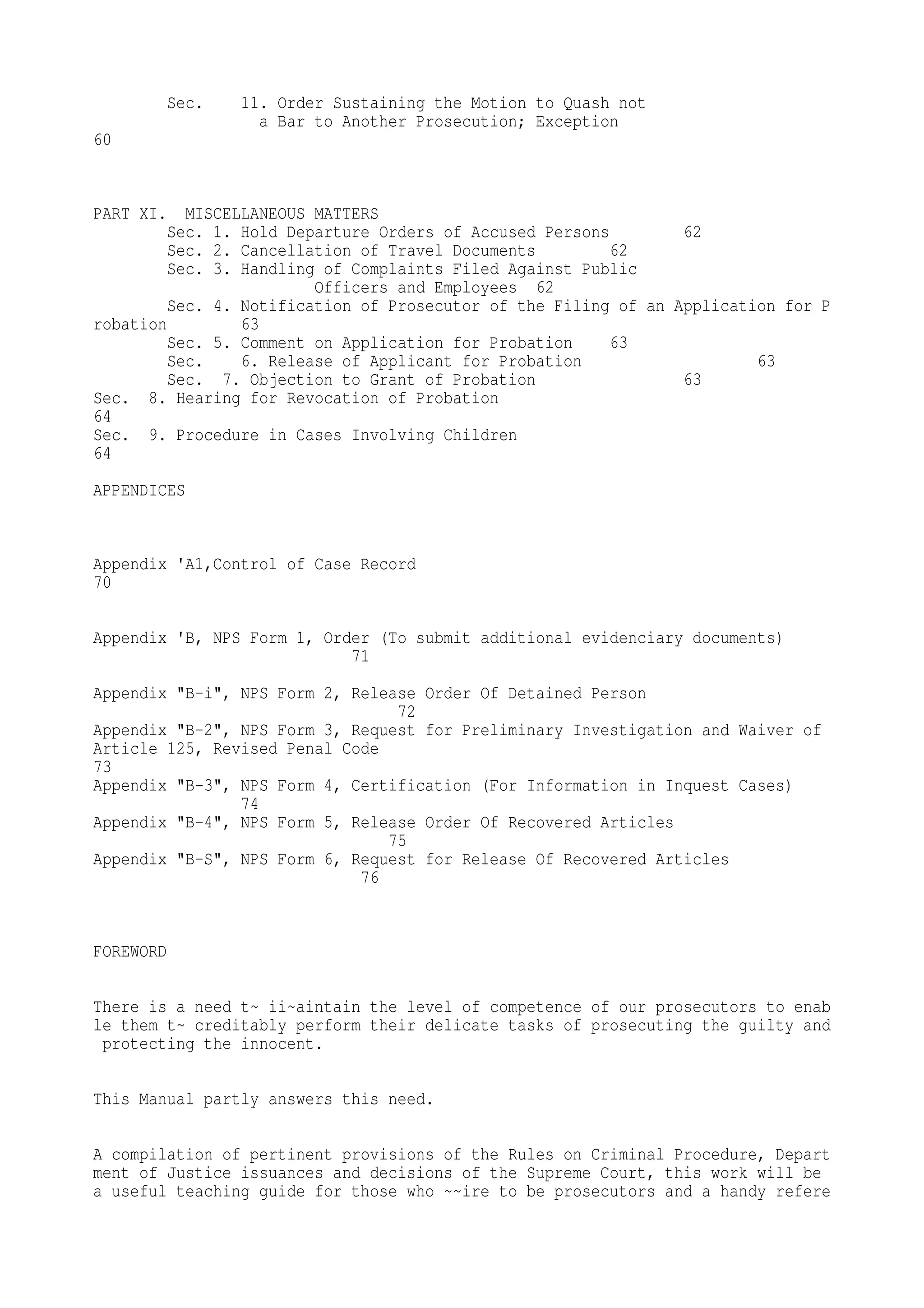 DOJ National Prosecution Service Manual | PDF