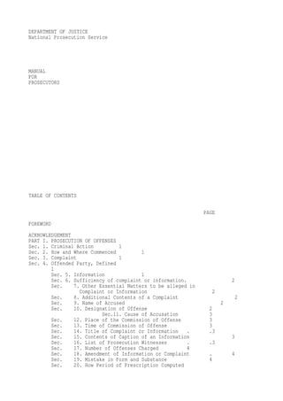 DOJ National Prosecution Service Manual | PDF