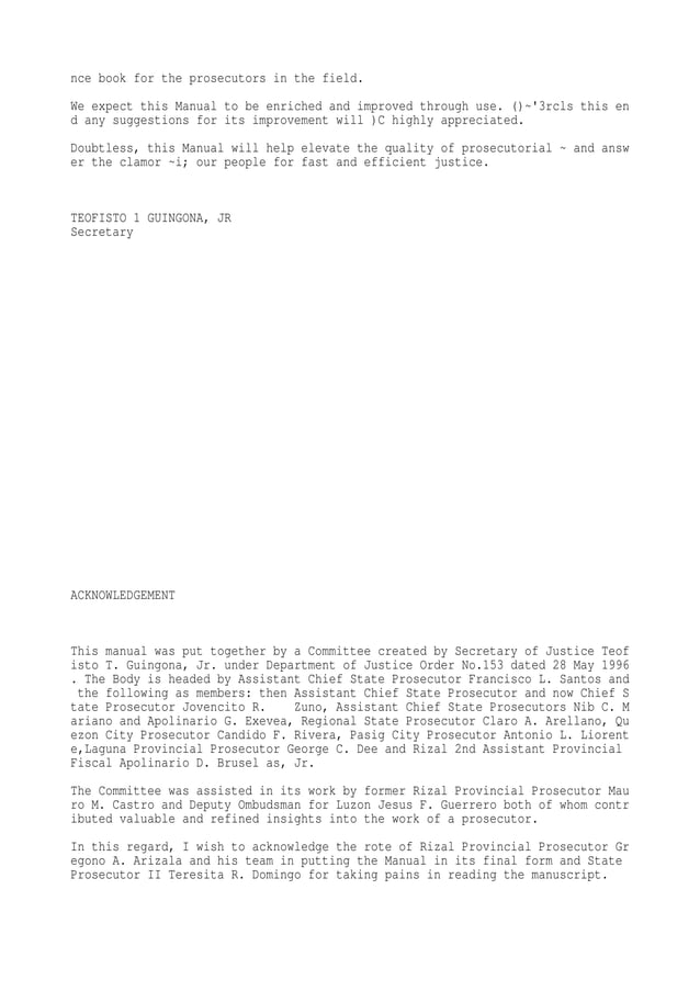 DOJ National Prosecution Service Manual | PDF