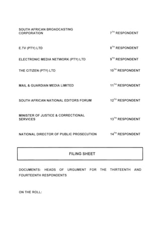 Heads of Argument by Department of Justice | PDF