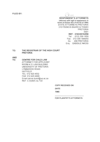 Heads of Argument by Department of Justice | PDF