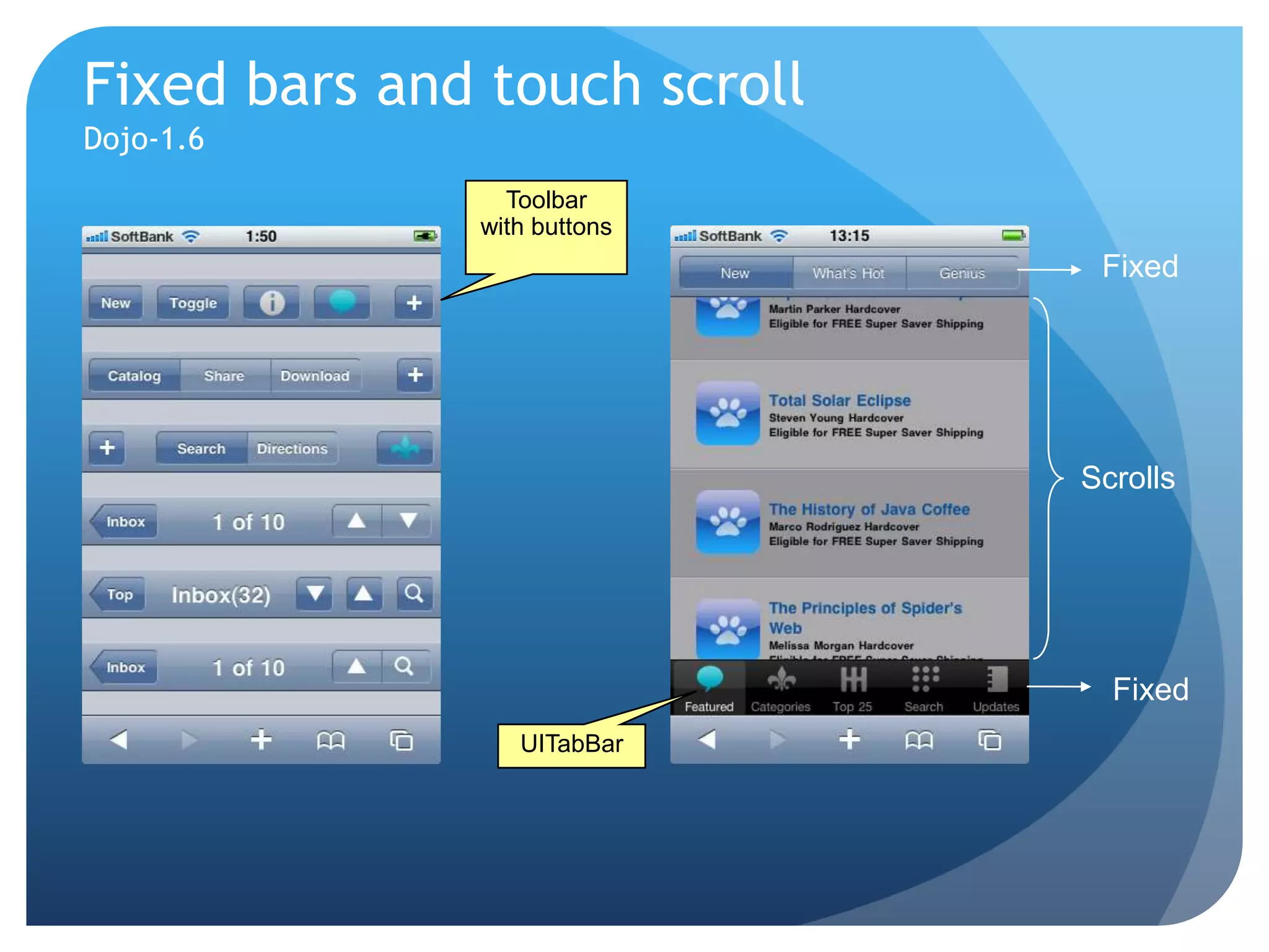 Dojo 1.7 mobile overview dojo conf 2011 | PPT