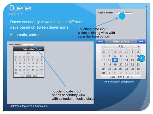 Dojo 1.7 mobile overview dojo conf 2011 | PPT