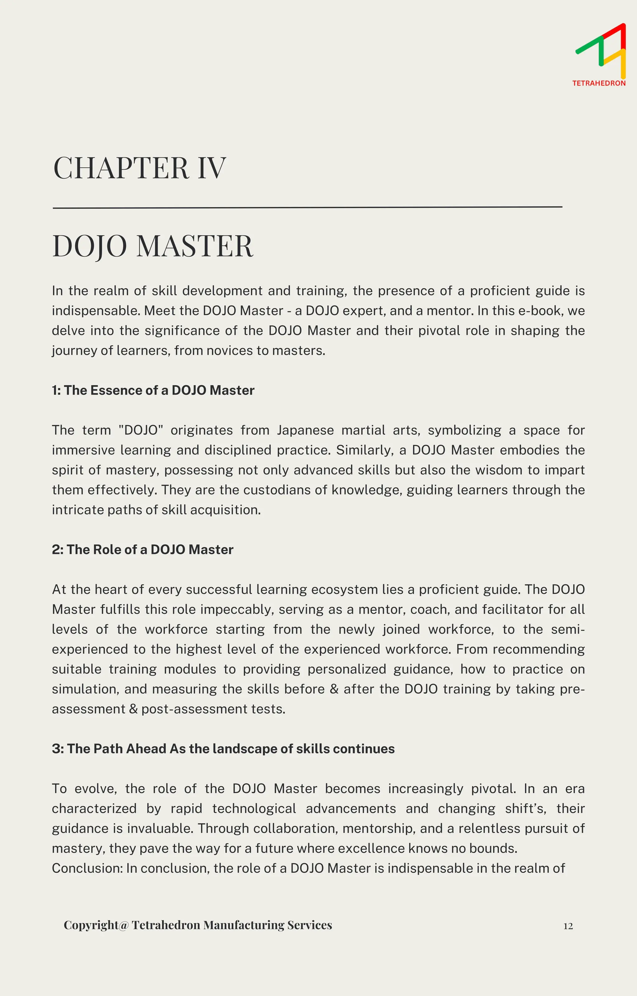 DOJO Training room | Training DOJO PPT | PDF
