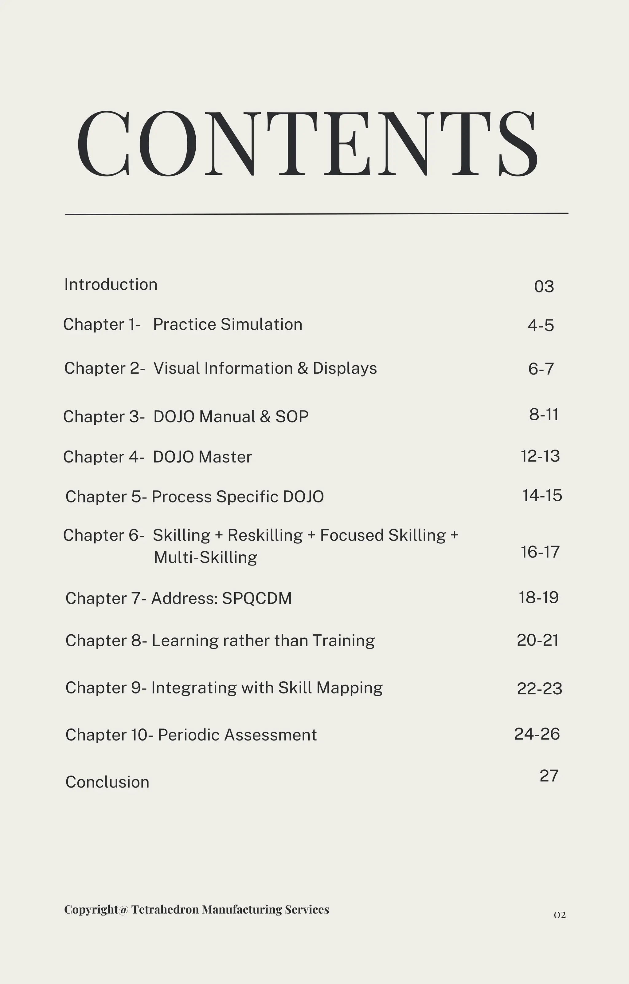 DOJO Training room | Training DOJO PPT | PDF