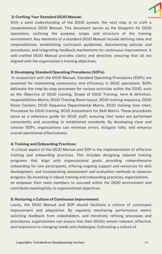 DOJO Training room | Training DOJO PPT | PDF