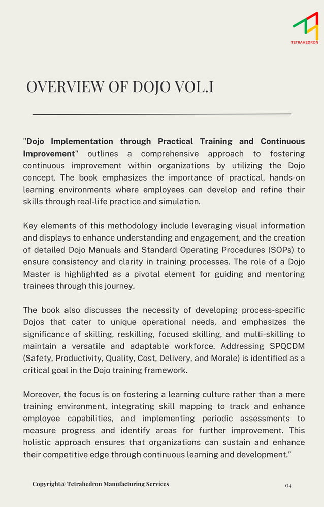 DOJO Training room | Training DOJO PPT | PDF