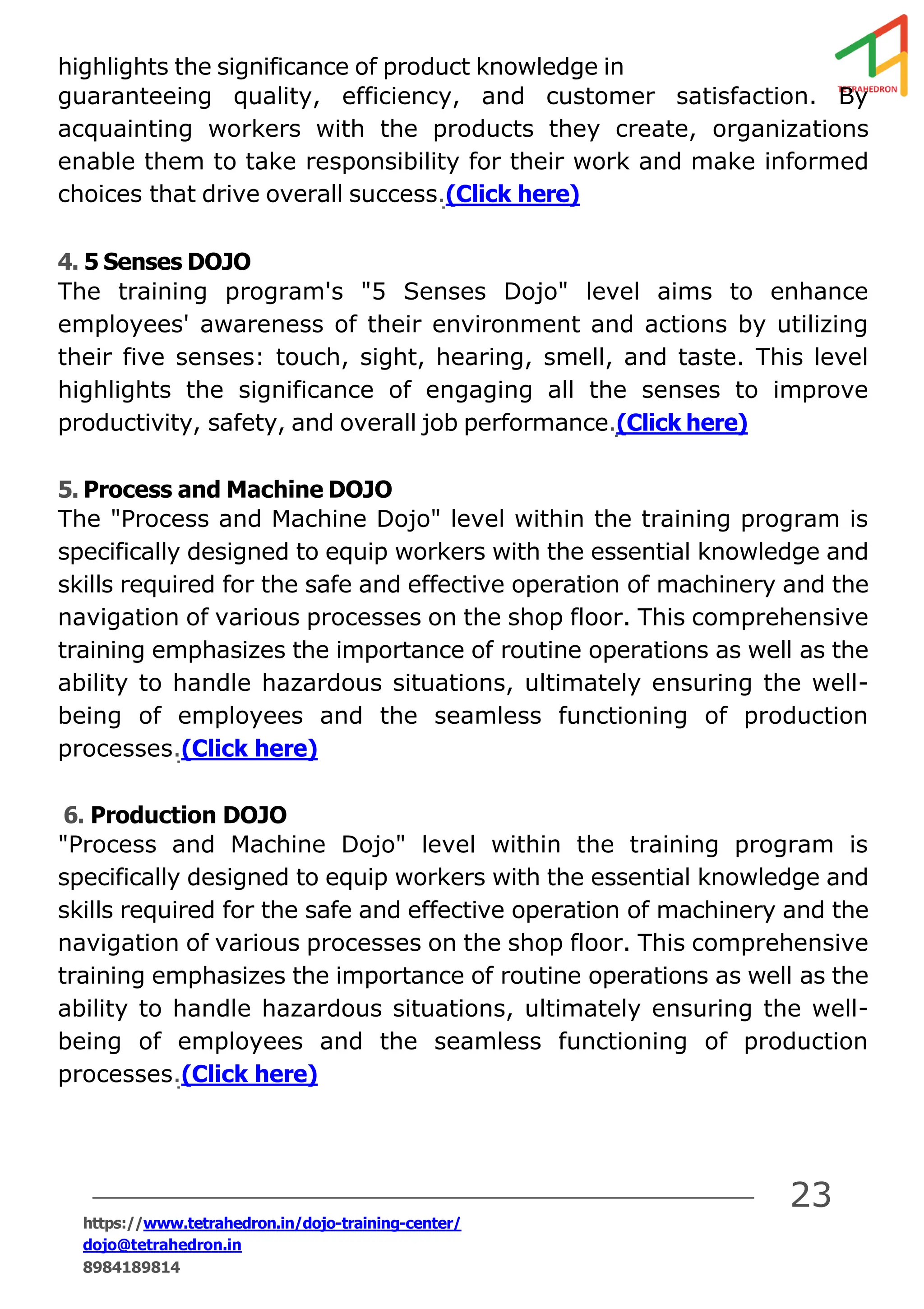 DOJO Training Center - Empowering Workforce Excellence | PDF