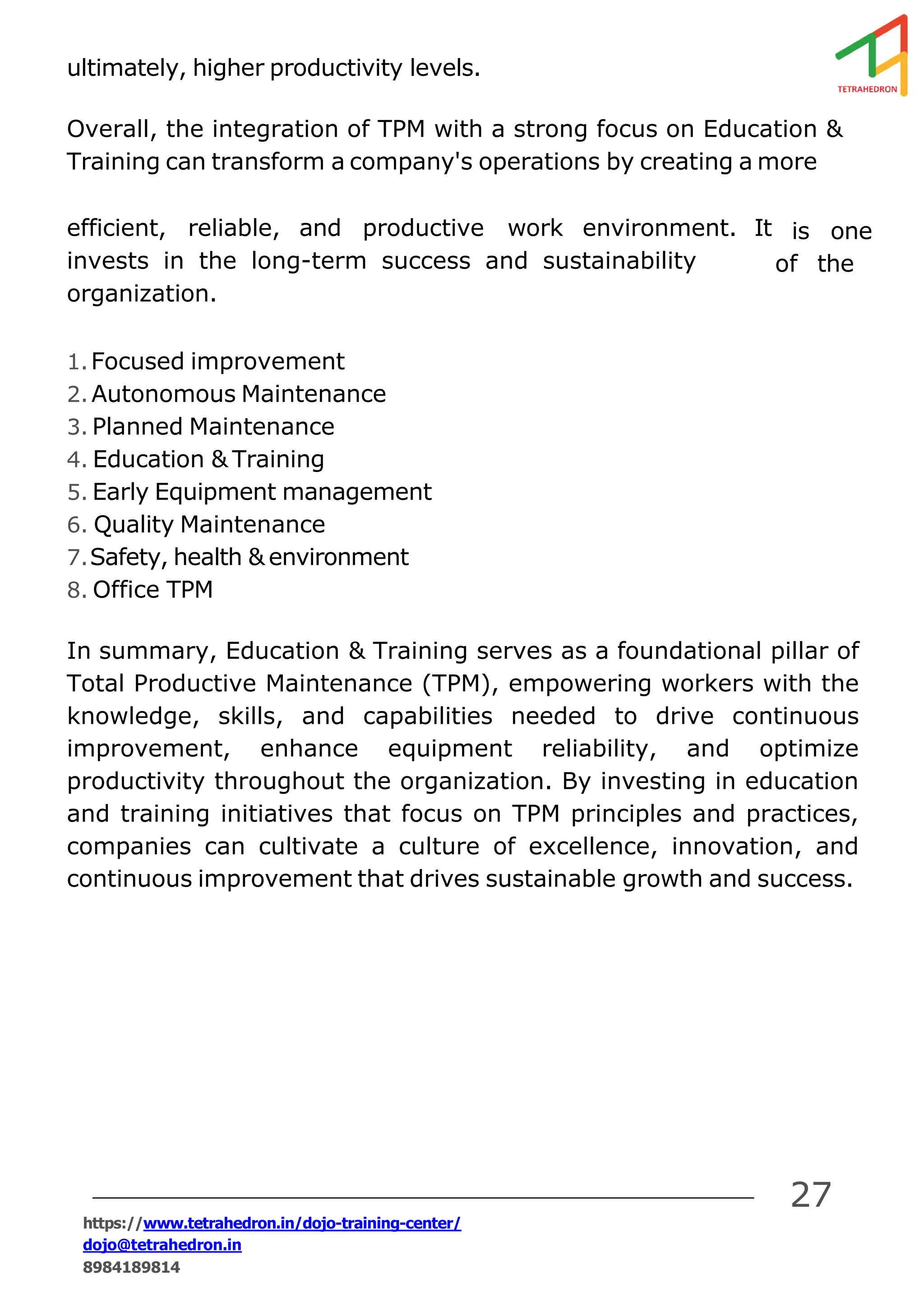 DOJO Training Center - Empowering Workforce Excellence | PDF