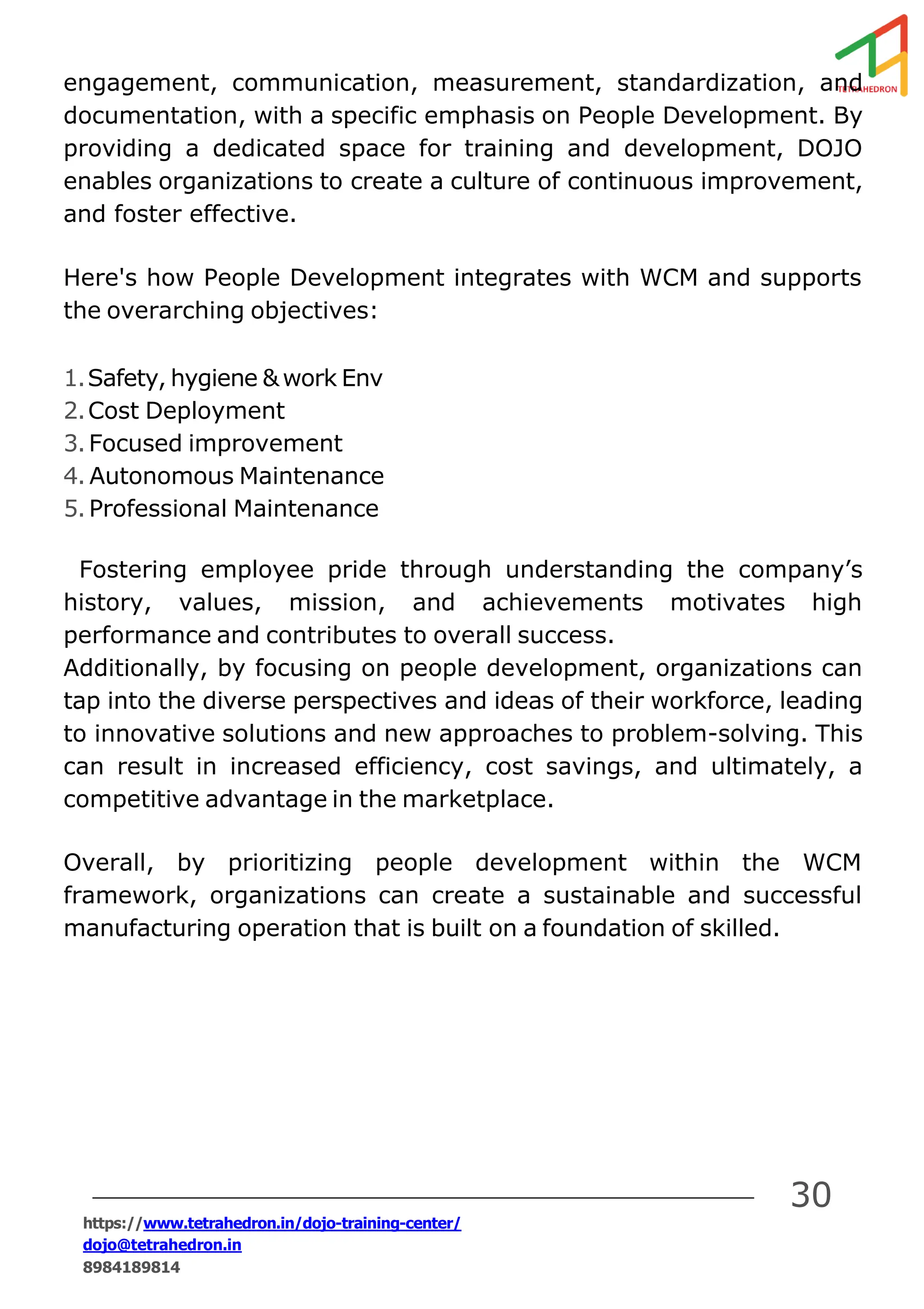 DOJO Training Center - Empowering Workforce Excellence | PDF