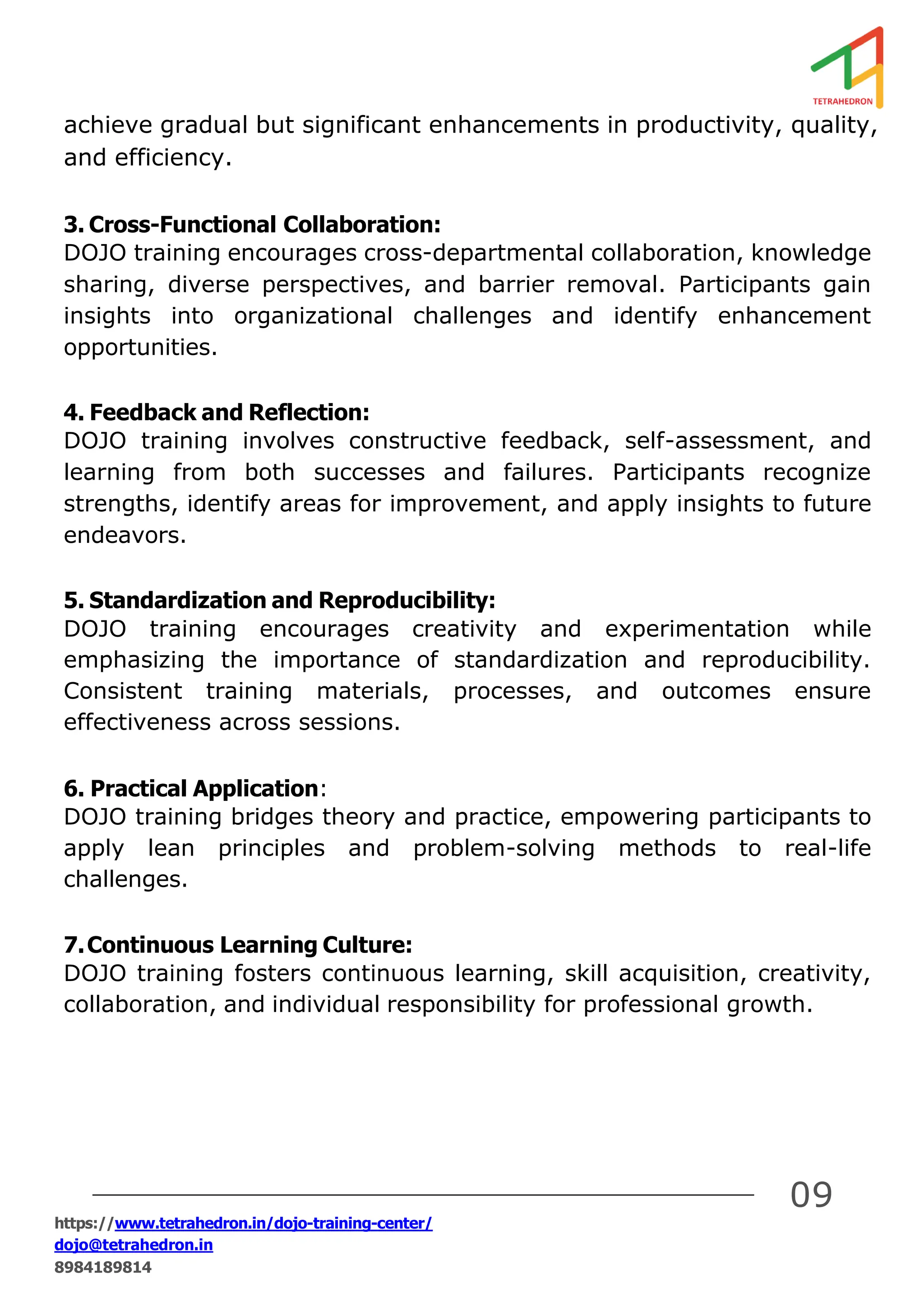 DOJO Training Center - Empowering Workforce Excellence | PDF