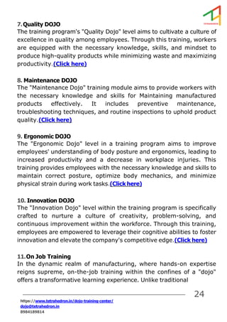 DOJO Training Center - Empowering Workforce Excellence | PDF