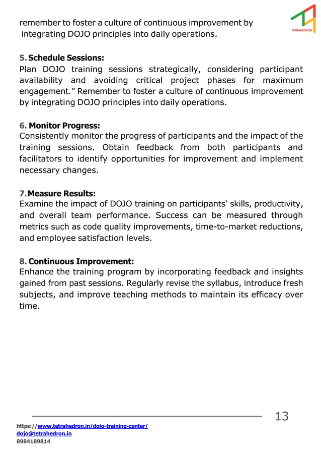 DOJO Training Center - Empowering Workforce Excellence | PDF | Martial ...