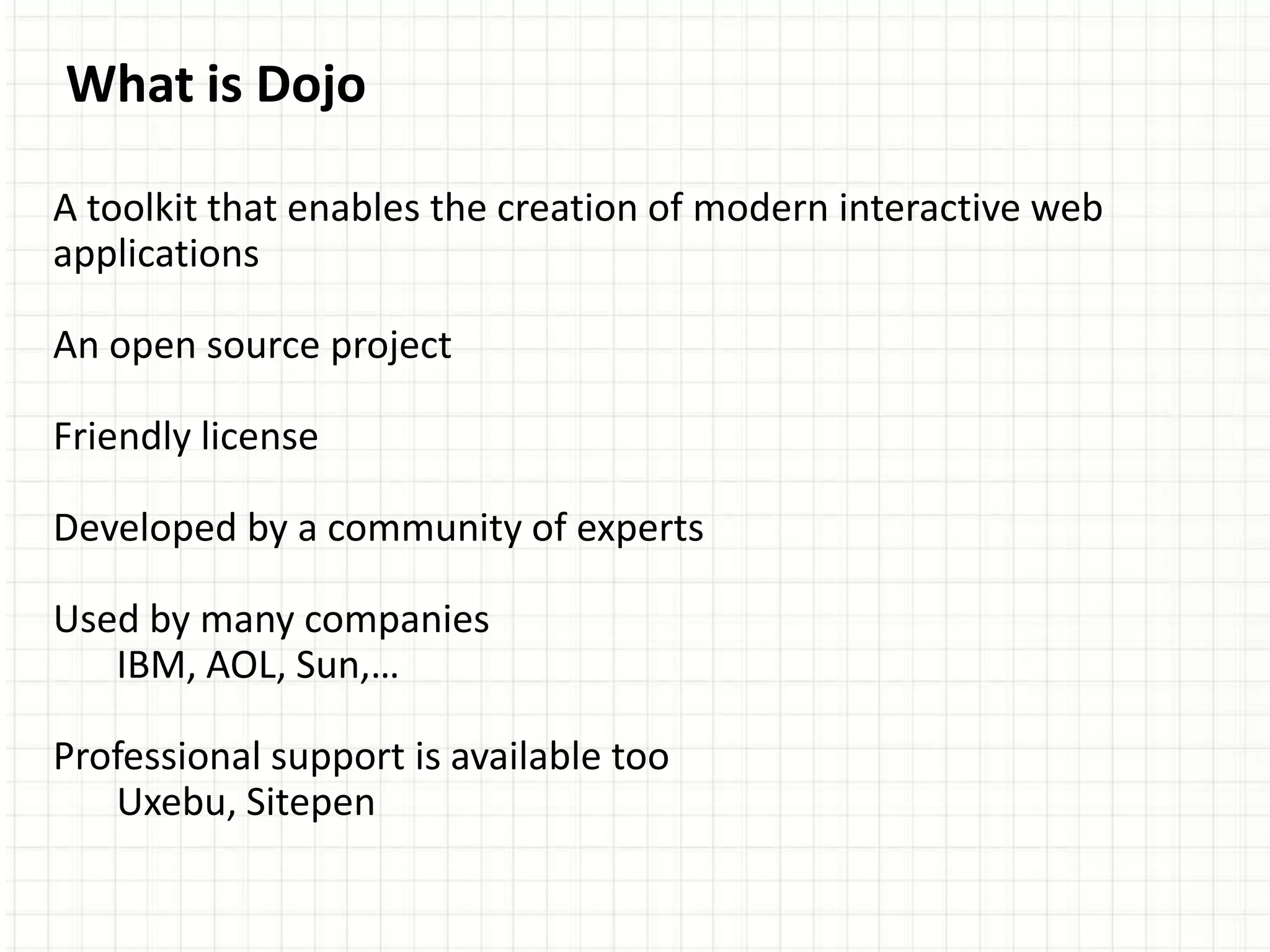 Dojo training | PPTX