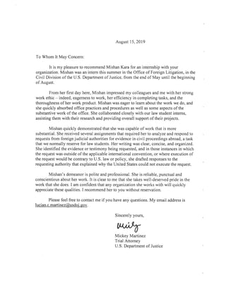 DOJ Letter of Recommendation | PDF