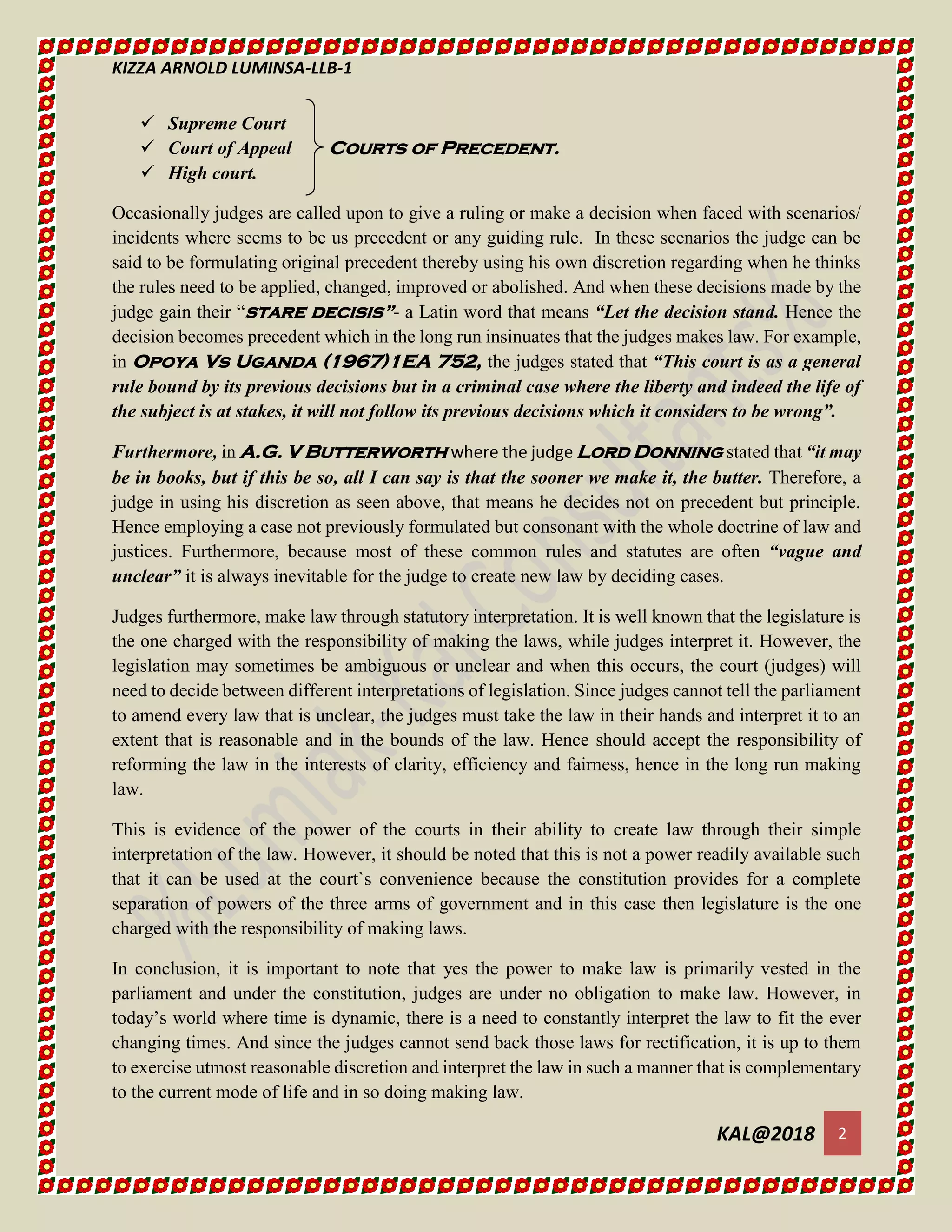 Do judges Actually make law? | PDF