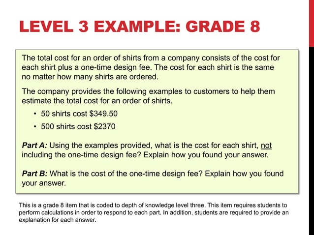 Depth of Knowledge - Math | PPT