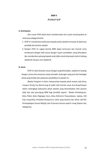 Dokumen 1 KTSP SMPN 3 Cibadak Tahun 2013/2014 | PDF