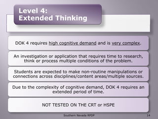 Depth of Knowledge all levels_presentation | PDF