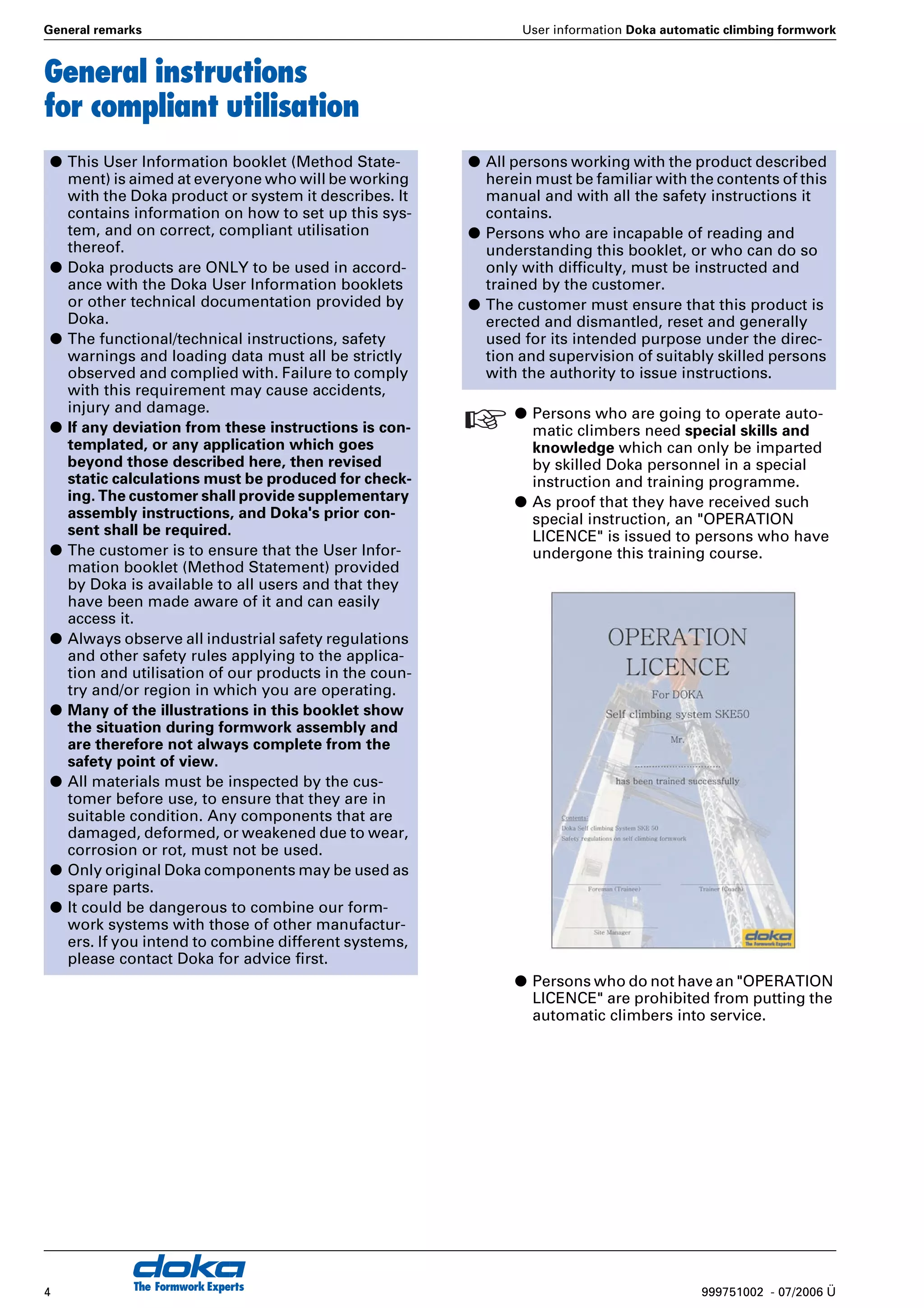 Doka self climbing system | PDF