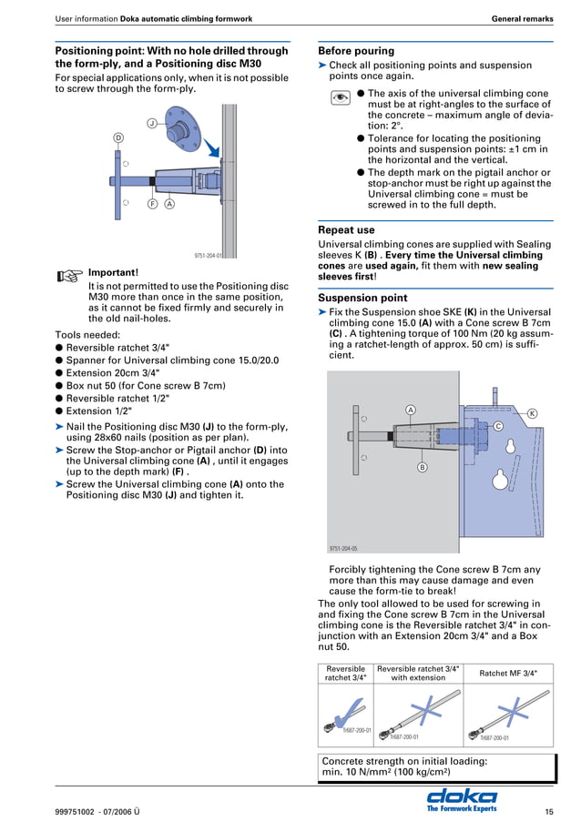Doka self climbing system | PDF