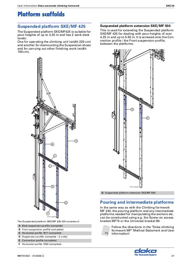 Doka self climbing system