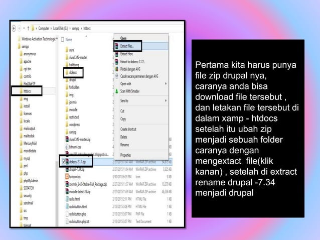 metode installing dokeos cms pada localhost | PPTX