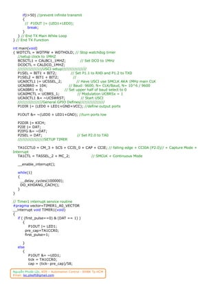 Đo khoảng cách bằng kit launchpad + srf05 | PDF