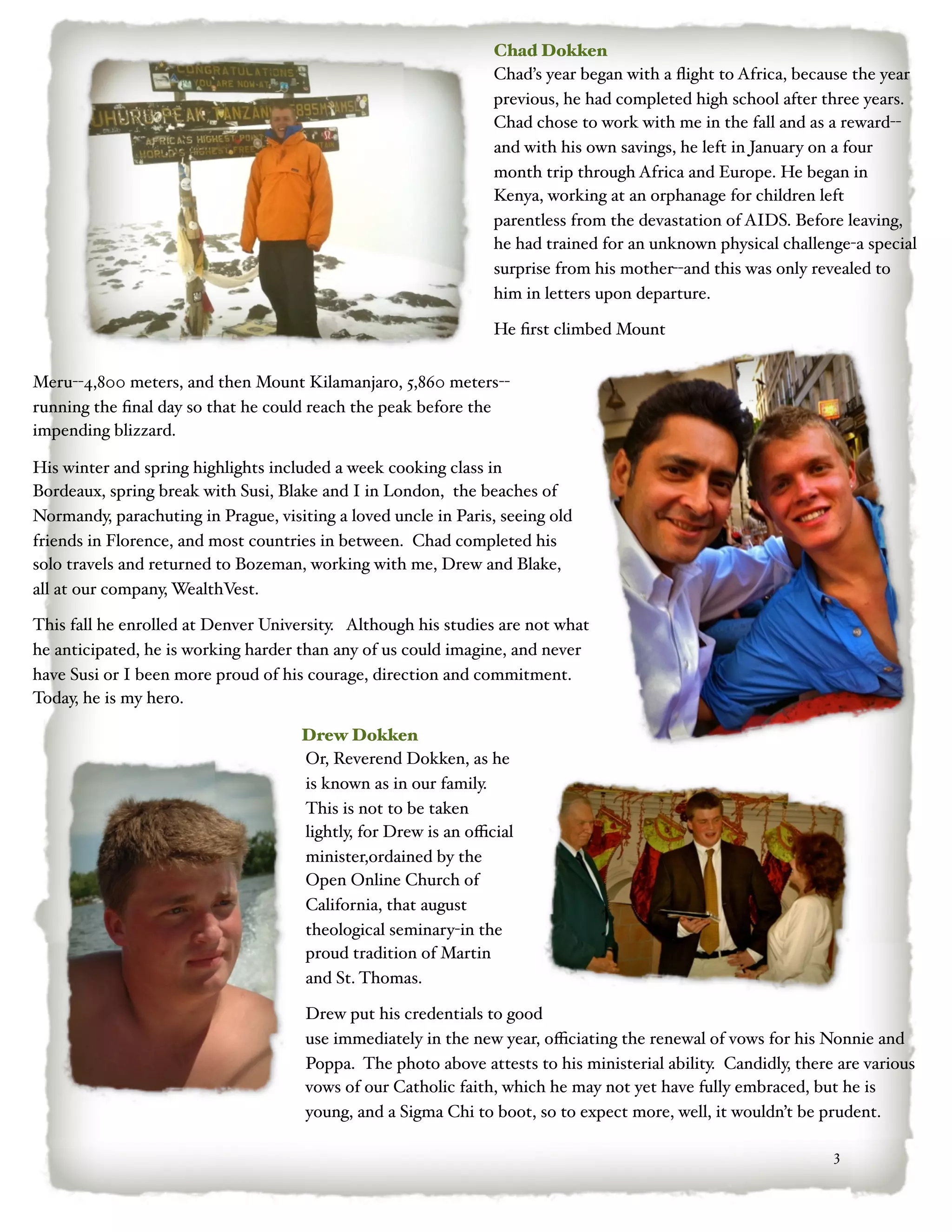 Dokken 2011 Christmas Letter | PDF | National & Civic Holidays | Holidays