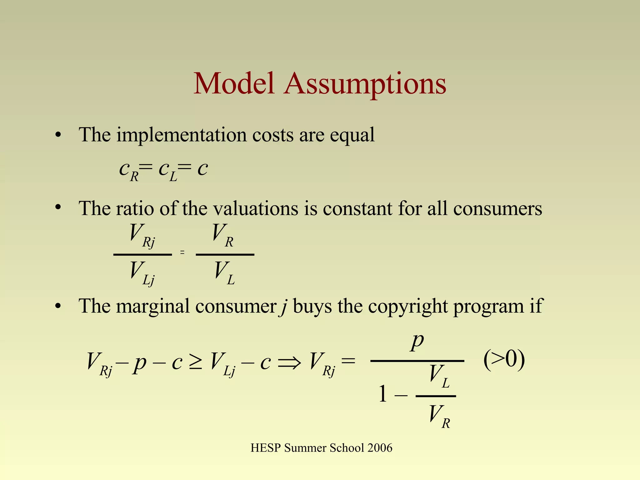 Economic Model of Copyleft | PPT