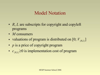 Economic Model of Copyleft | PPT