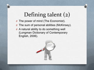 Models for Identifying Talents in the Organization | PPT