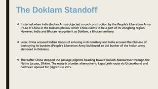 The Doklam standoff | PPT