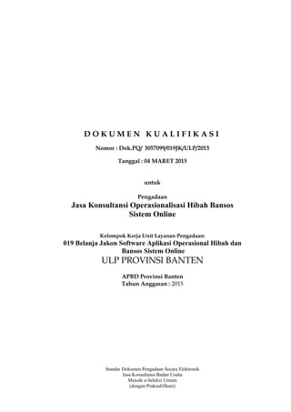 Dok pq.e bansos | PDF