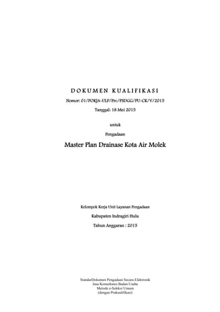 Dok pra konsultansi master plan air m olek | PDF