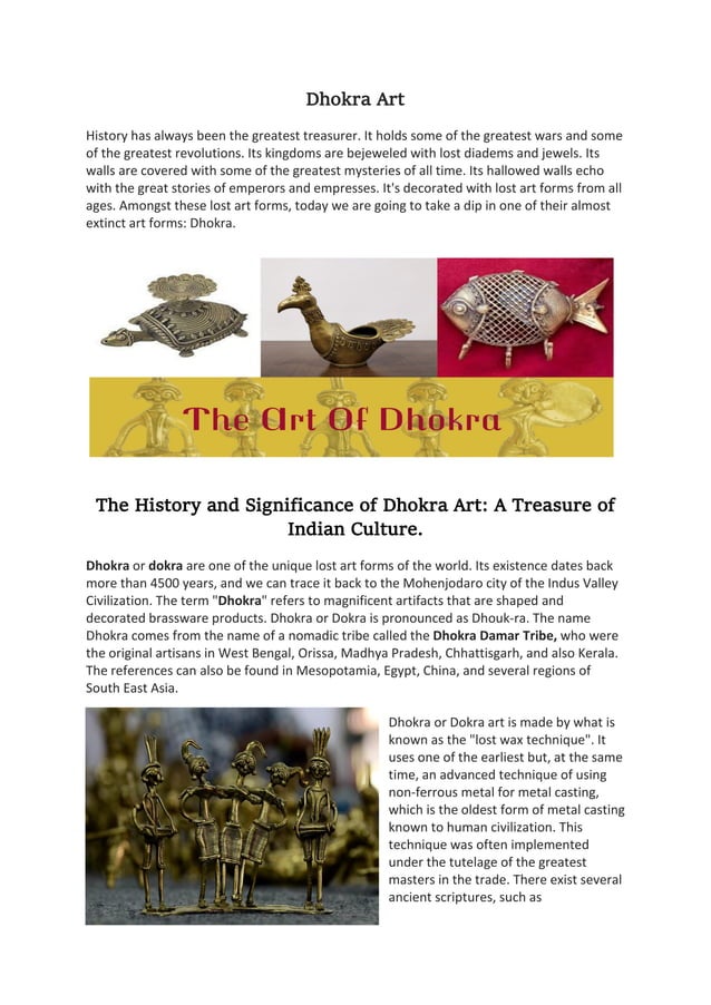 dokra art.pdf | Candle and Soap Making | Arts and Crafts