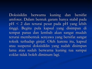 Doksisiklin kapsul presentation | PPT