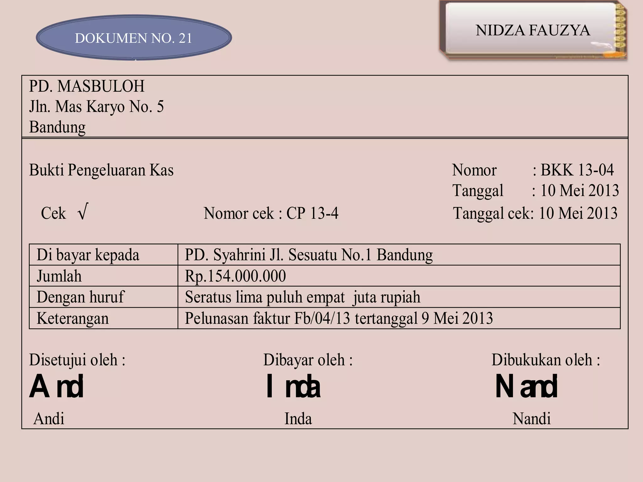 powerpoint Dokumen transaksi kelompok 5 xi ak 2 | PPT