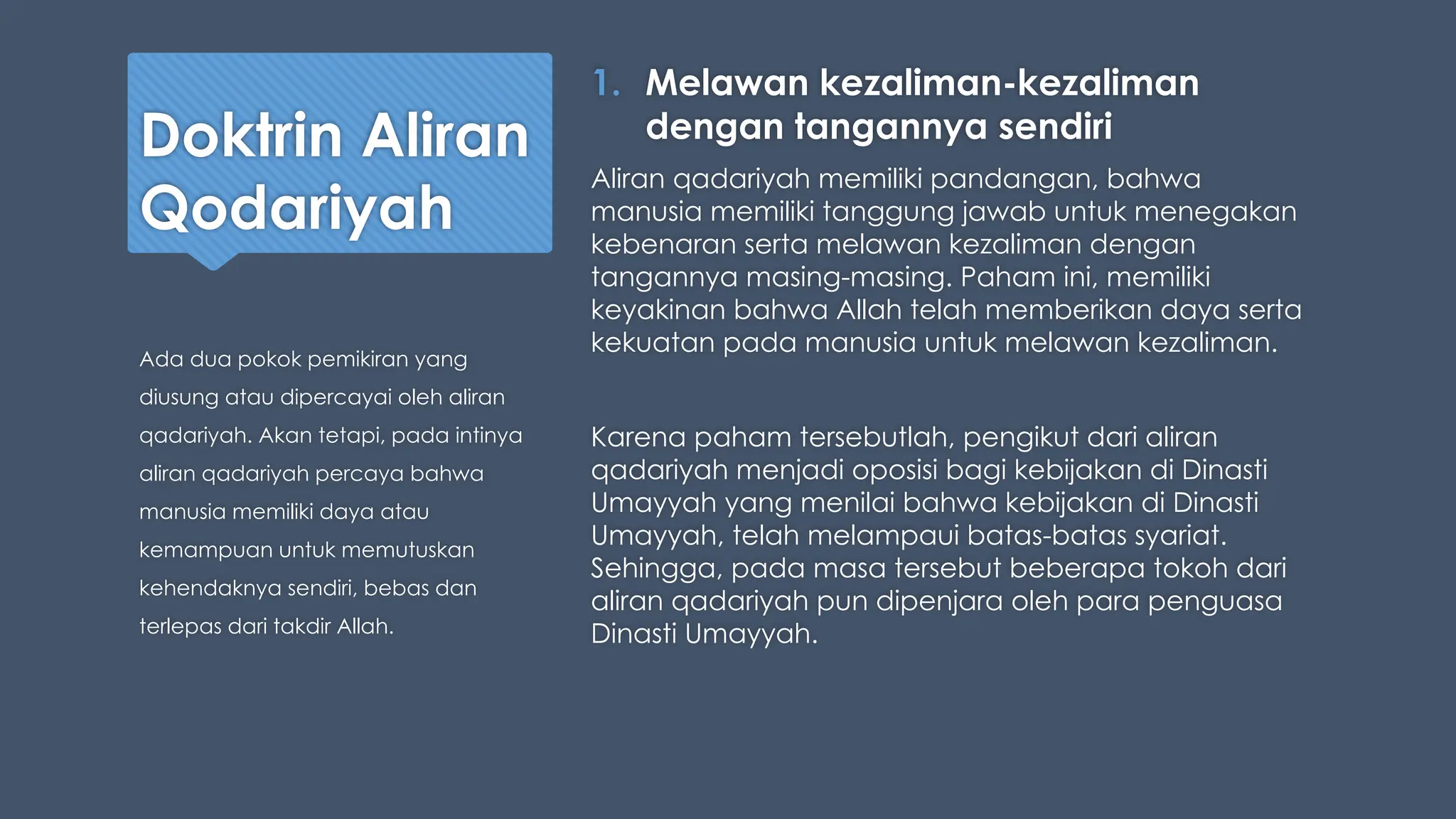 Doktrin Aliran Qodariyah dan Muktazilah.pptx