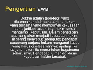 Doktrinasi satu | PPTX