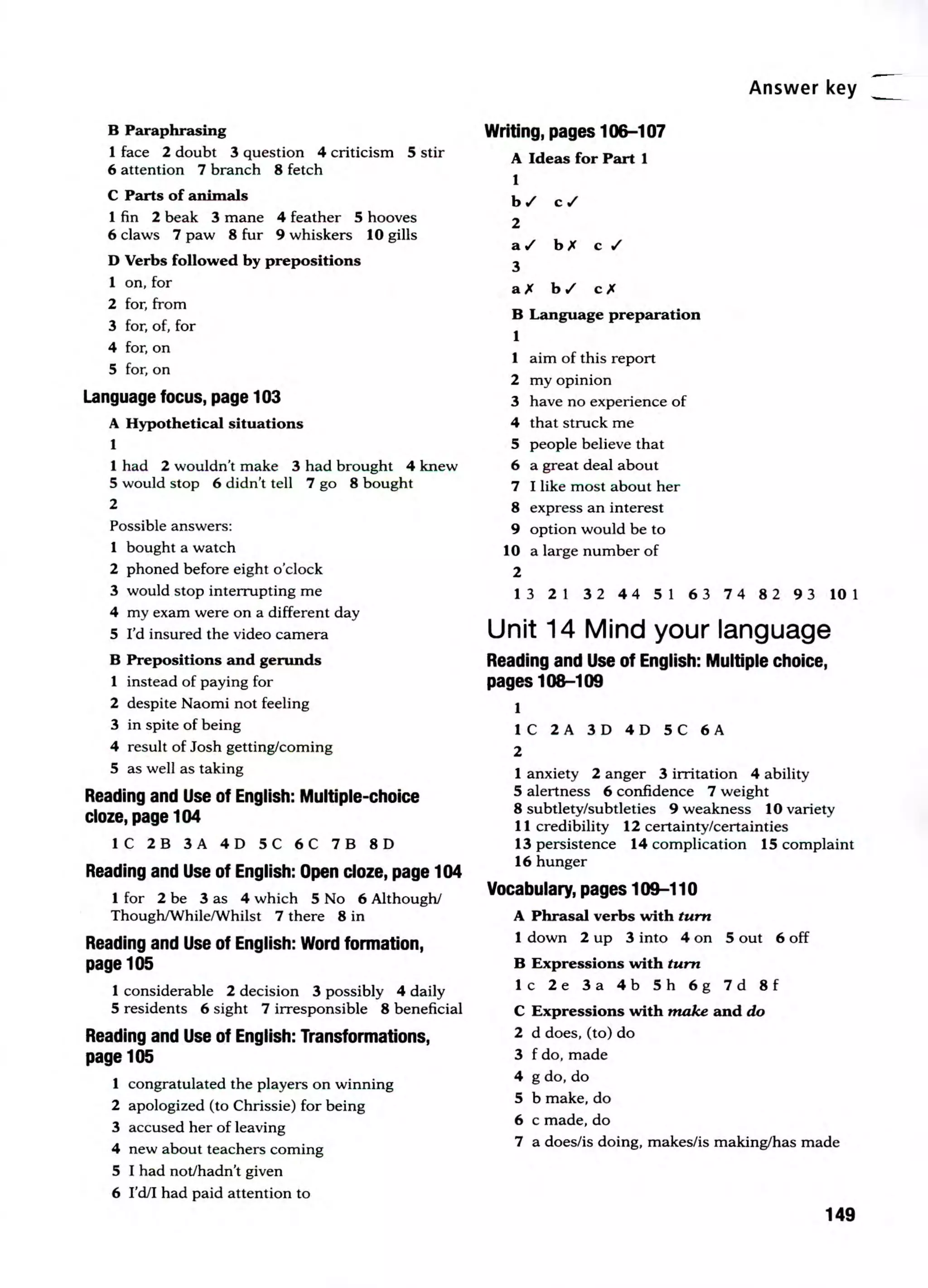 ready for first workbook answerkey | PDF