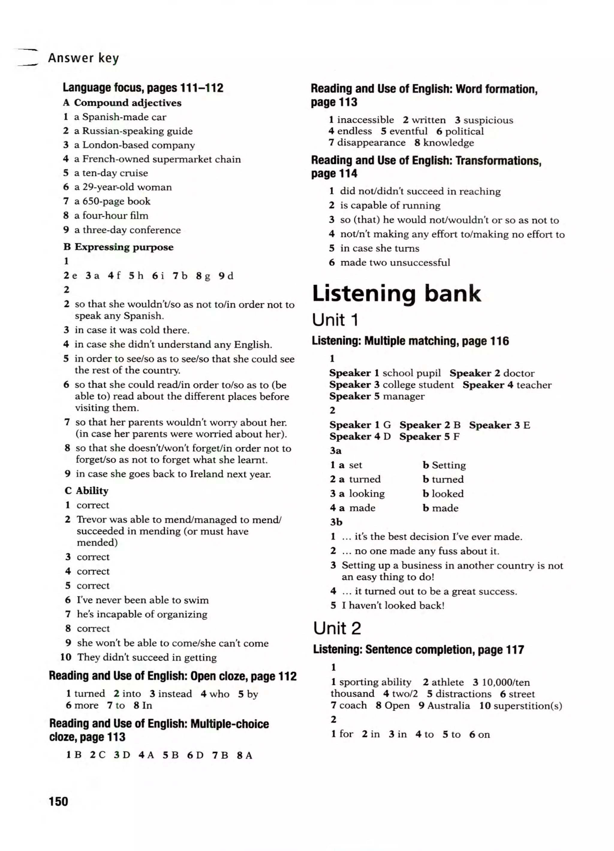 ready for first workbook answerkey | PDF