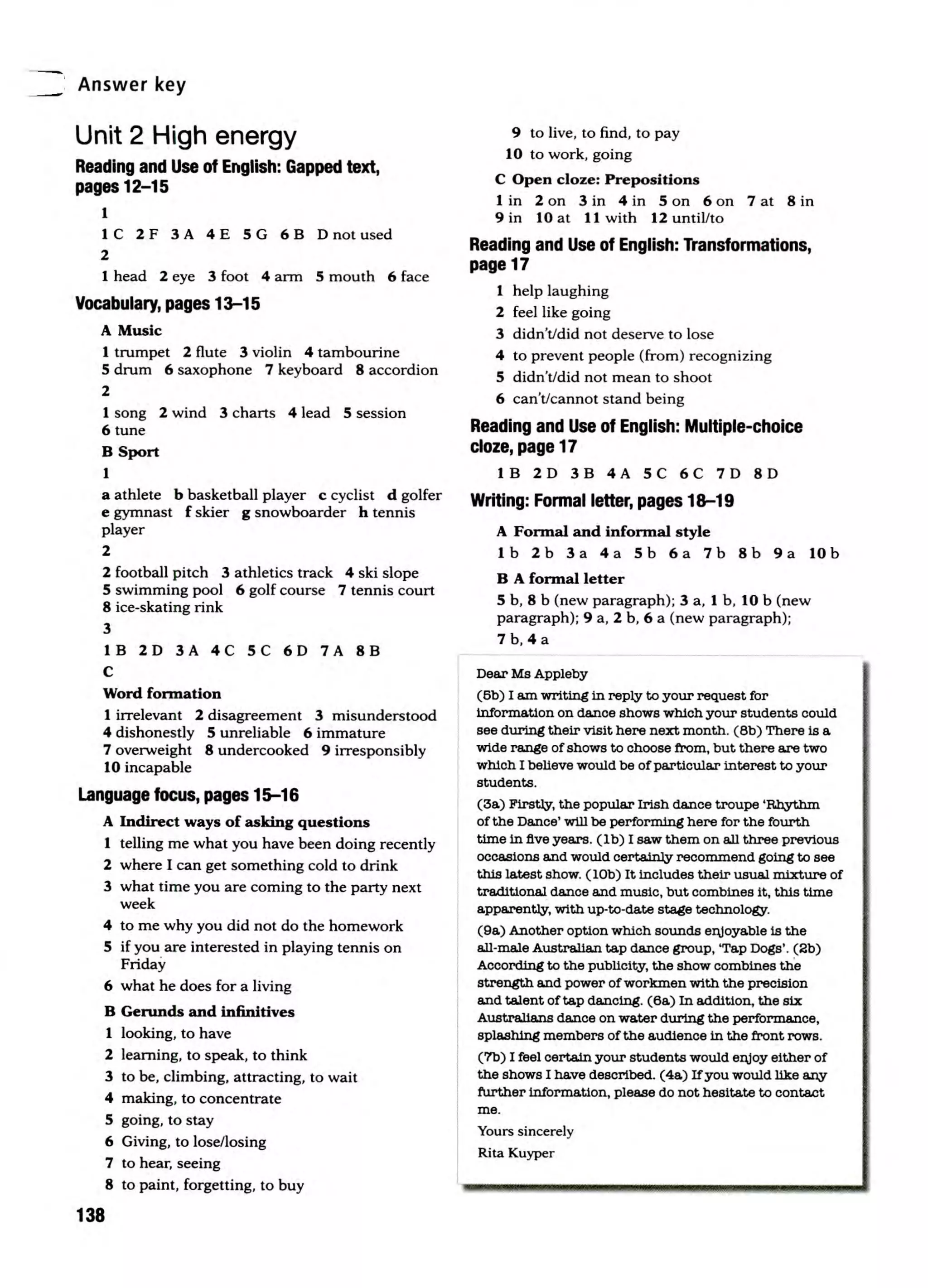 ready for first workbook answerkey | PDF